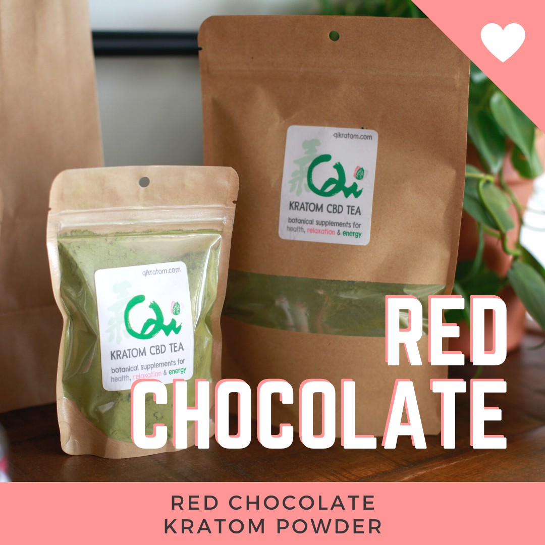 Red Chocolate Kratom Powder ♥ – Qi Kratom CBD Tea